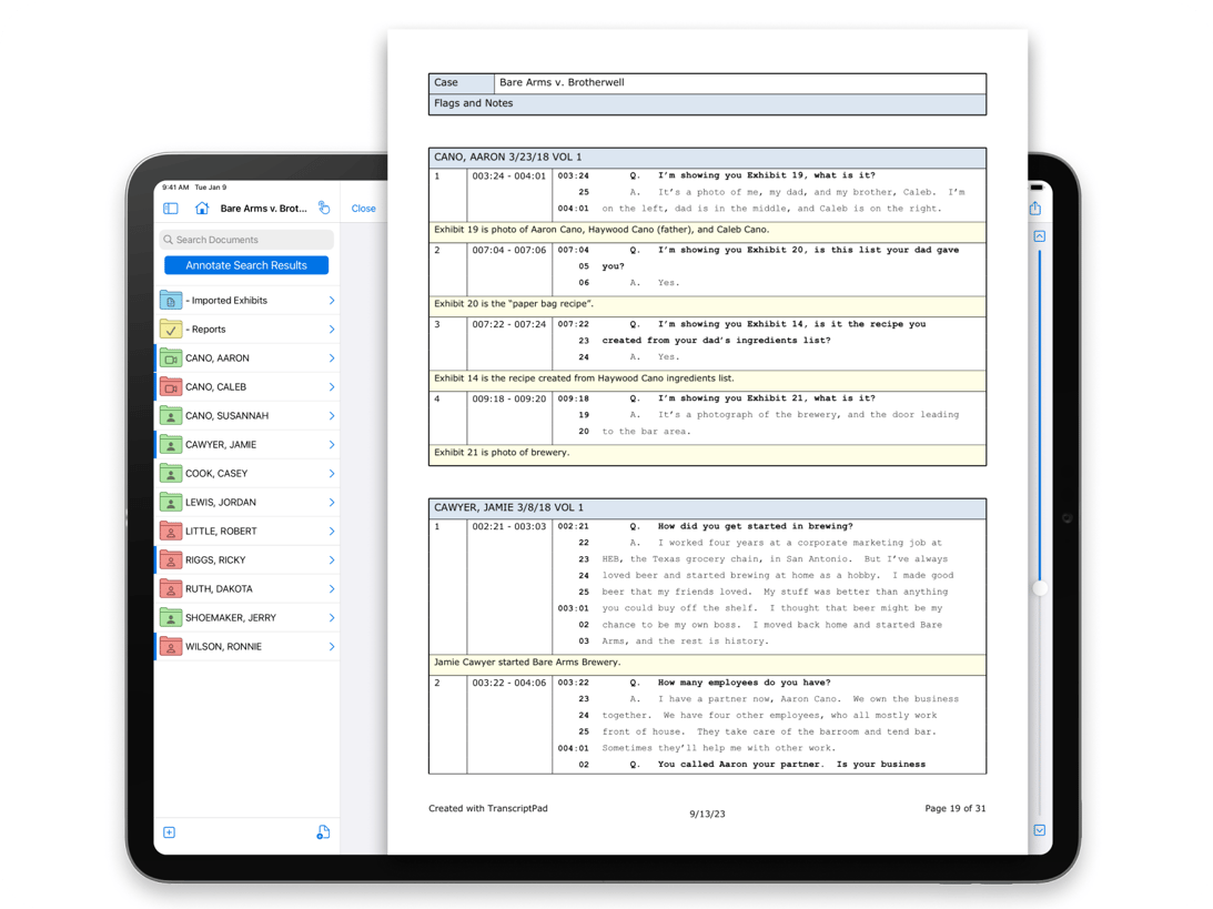 TranscriptPad — Legal Transcript Review Software